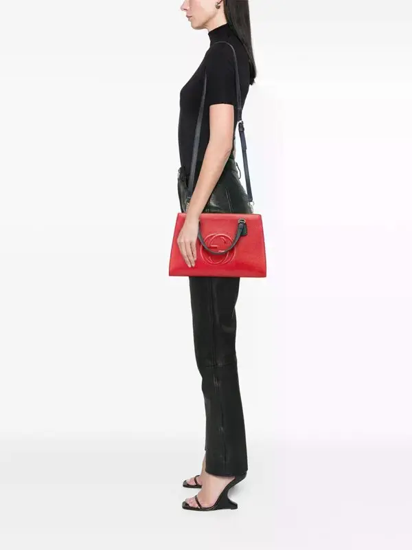 Gucci Soho Convertible Top Handle Bag Satchel - Red
