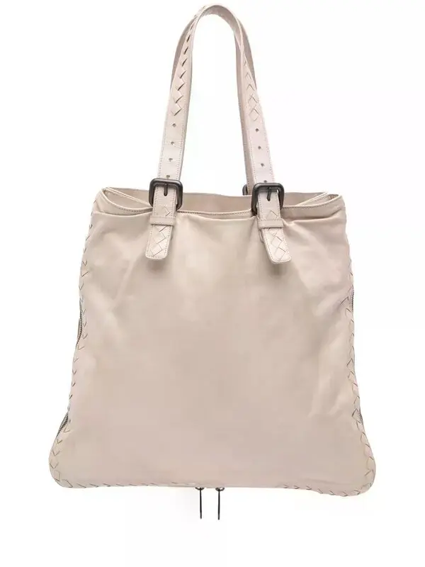 Bottega Veneta Leather Intrecciato Side Zip Tote Bag