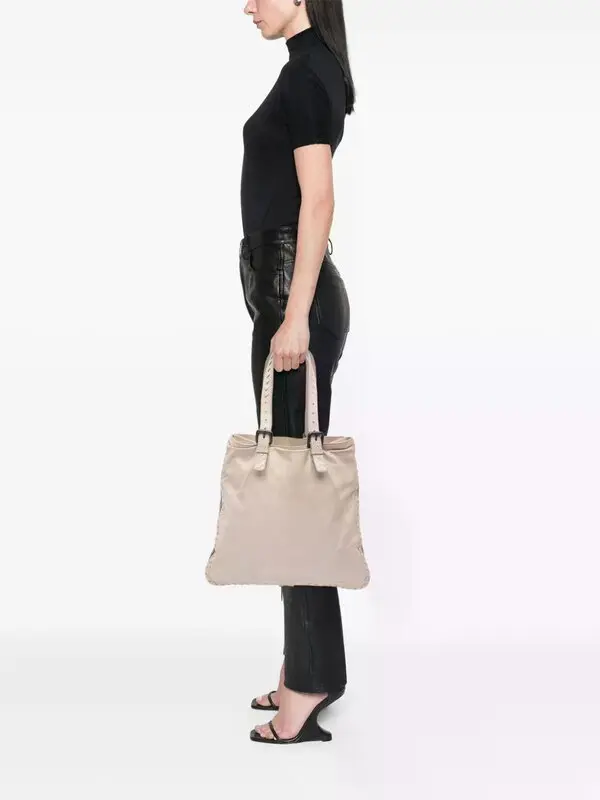 Bottega Veneta Leather Intrecciato Side Zip Tote Bag