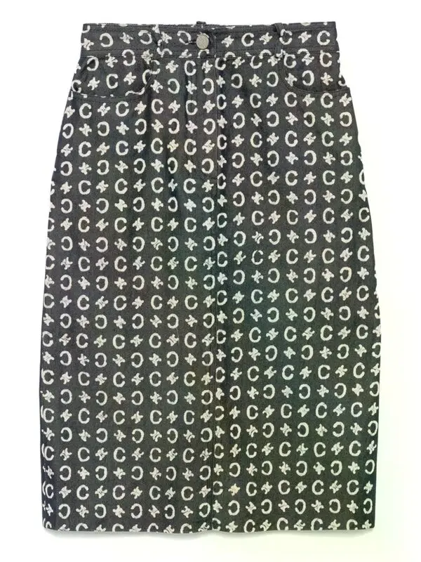 Celine 1999-2000s Macadam Denim Skirt