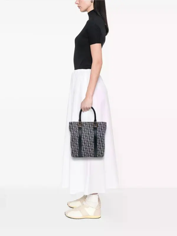 Dior Diorissimo Trotter Canvas Tote Bag - Blue