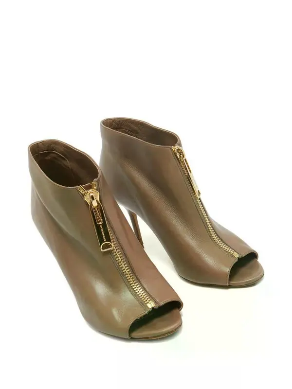 Burberry 110mm Zip-up Peep-toe Boots
