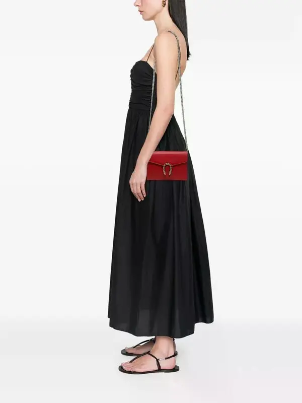 Gucci 2016-2025 Leather Dionysus Wallet On Chain - Red