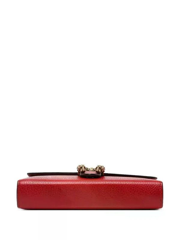 Gucci 2016-2025 Leather Dionysus Wallet On Chain - Red