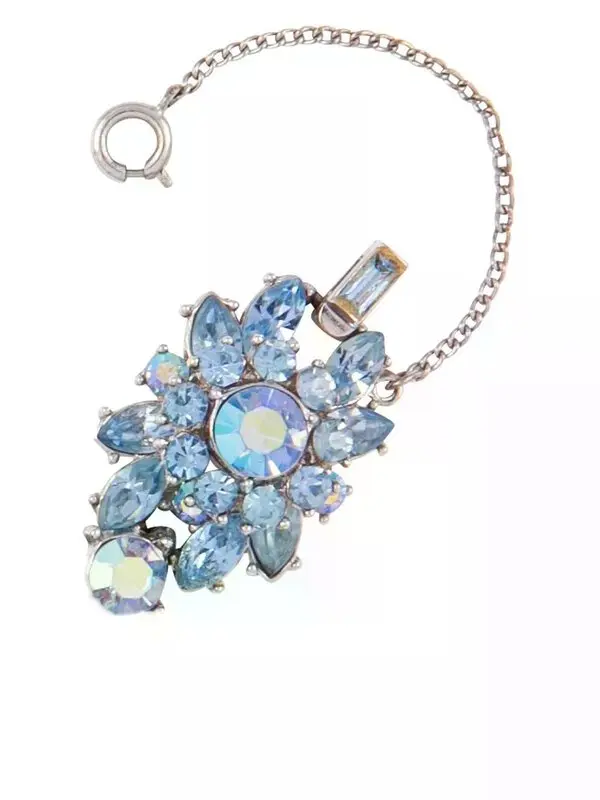 SUSAN CAPLAN 1950s Rhodium-plated Crystal Embellished Bracelet
