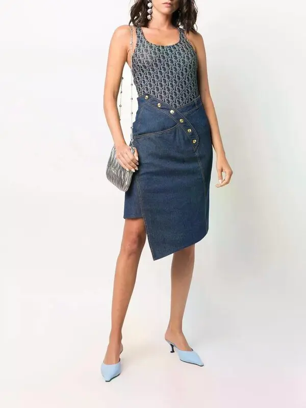 Dior 2000s Asymmetric Denim Skirt
