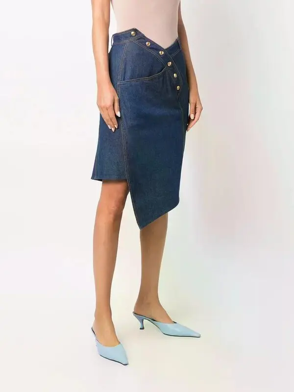 Dior 2000s Asymmetric Denim Skirt