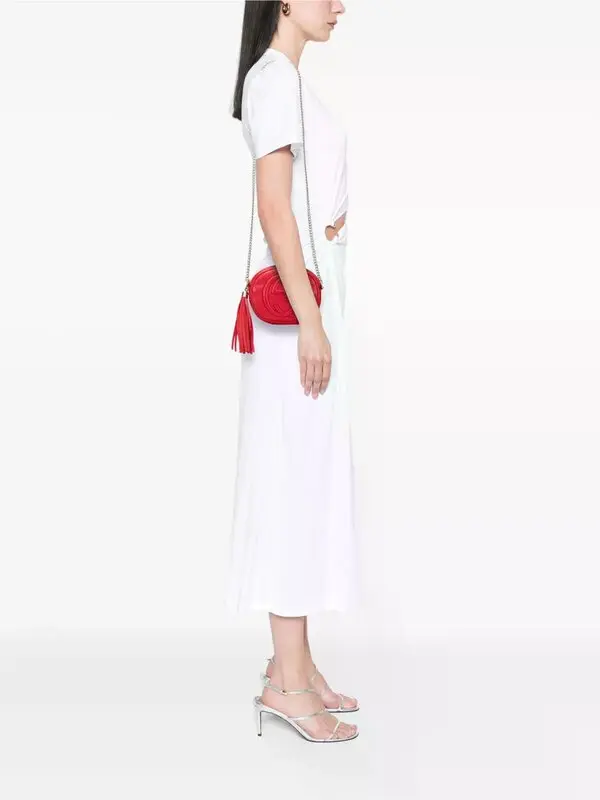 Gucci Mini Pebbled Calfskin Soho Chain Crossbody Bag - Red