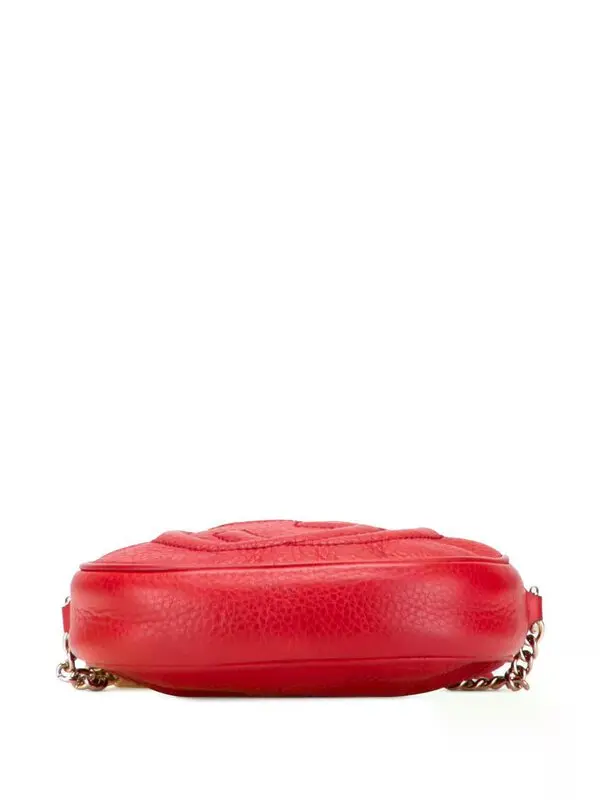 Gucci Mini Pebbled Calfskin Soho Chain Crossbody Bag - Red