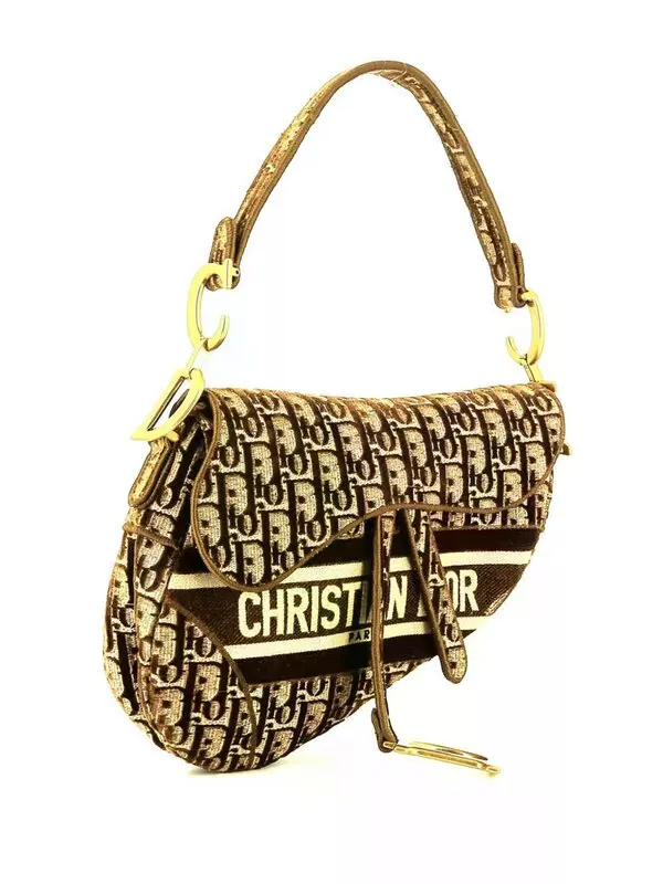 Dior Oblique Saddle Handbag - Brown