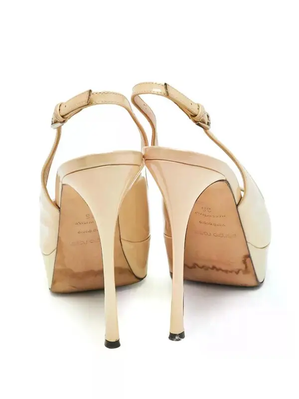 SERGIO ROSSI Patent Leather Slingback Pumps