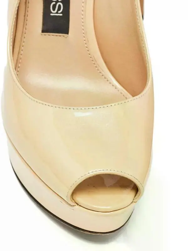 SERGIO ROSSI Patent Leather Slingback Pumps
