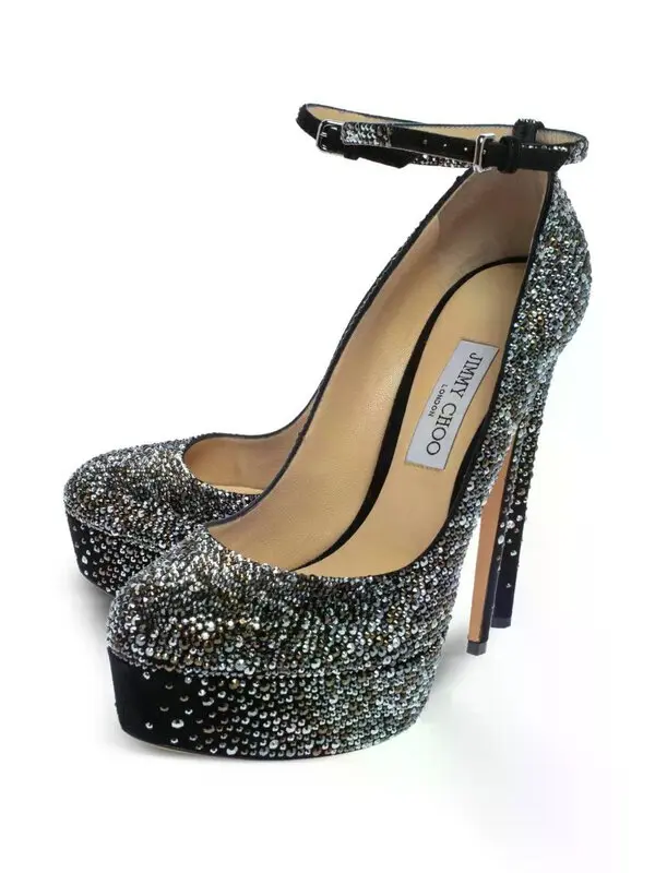 JIMMY CHOO 160mm Klerise Crystal-embellished Platform Heels