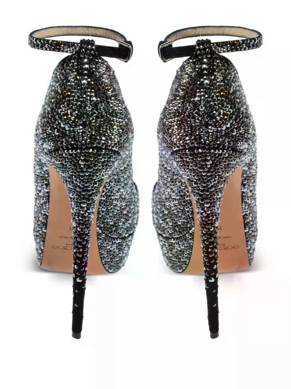 JIMMY CHOO 160mm Klerise Crystal-embellished Platform Heels