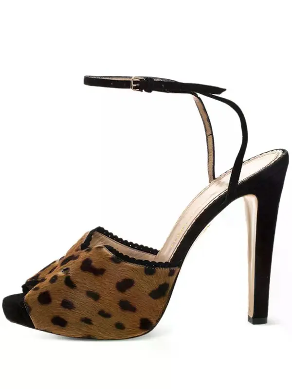 CHARLOTTE OLYMPIA Leopard-print Heeled Sandals