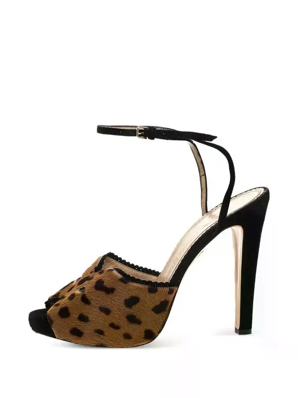 CHARLOTTE OLYMPIA Leopard-print Heeled Sandals