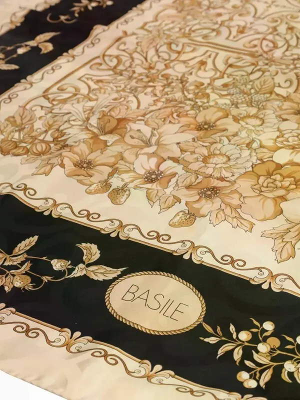 BASILE Flower-print Silk Scarf