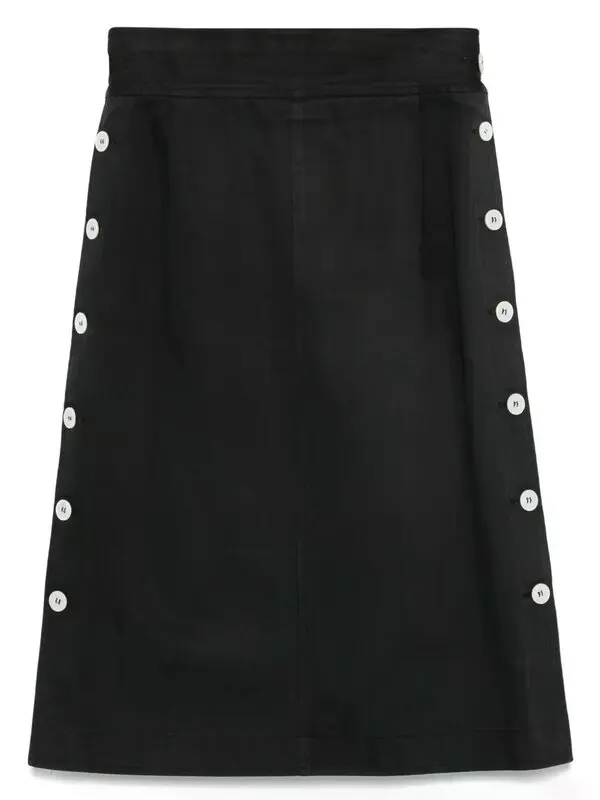 Saint Laurent 1970s Denim Midi Skirt