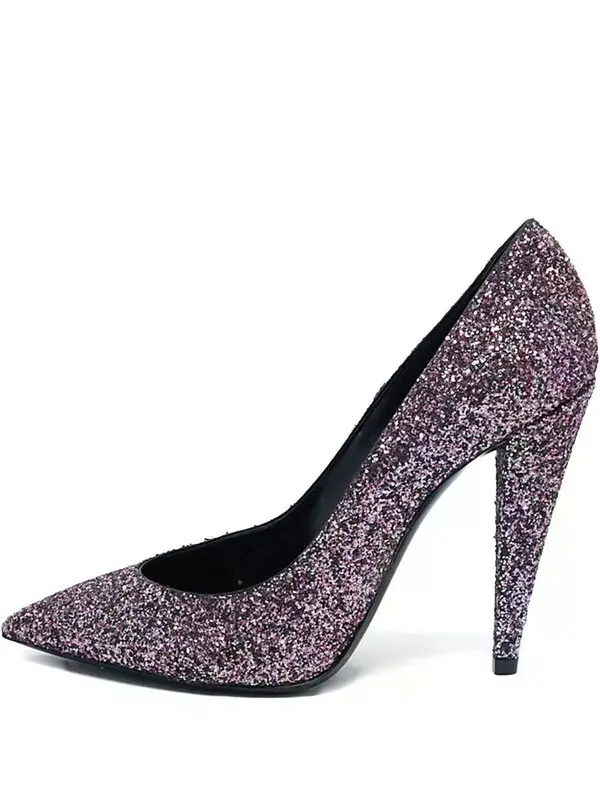Saint Laurent Glitter Pointed-toe Pumps
