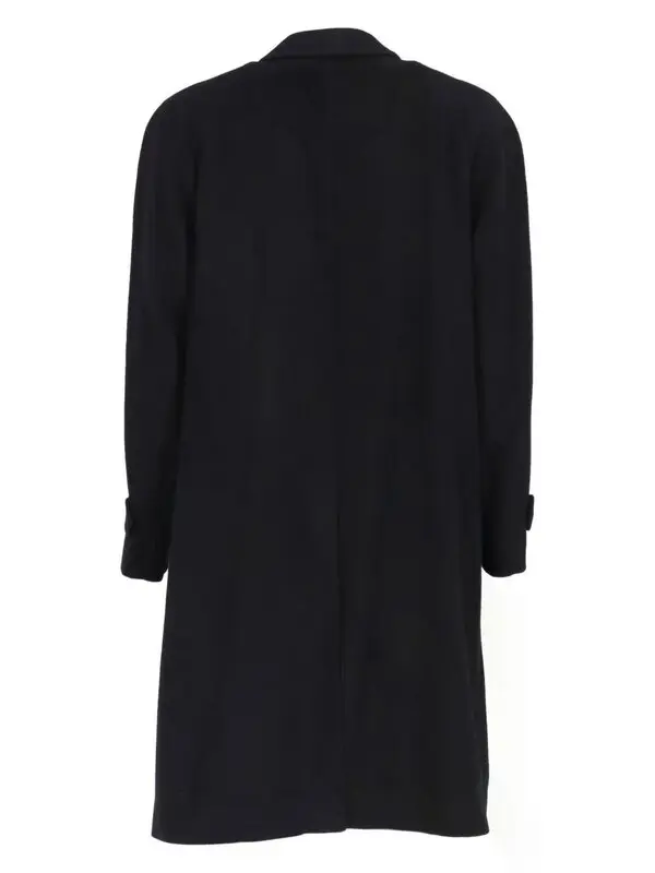 Burberry 1990s Wool Coat - Blue