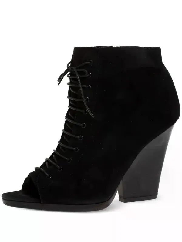 Burberry 105mm Lace-up Peep-toe Ankle Boots