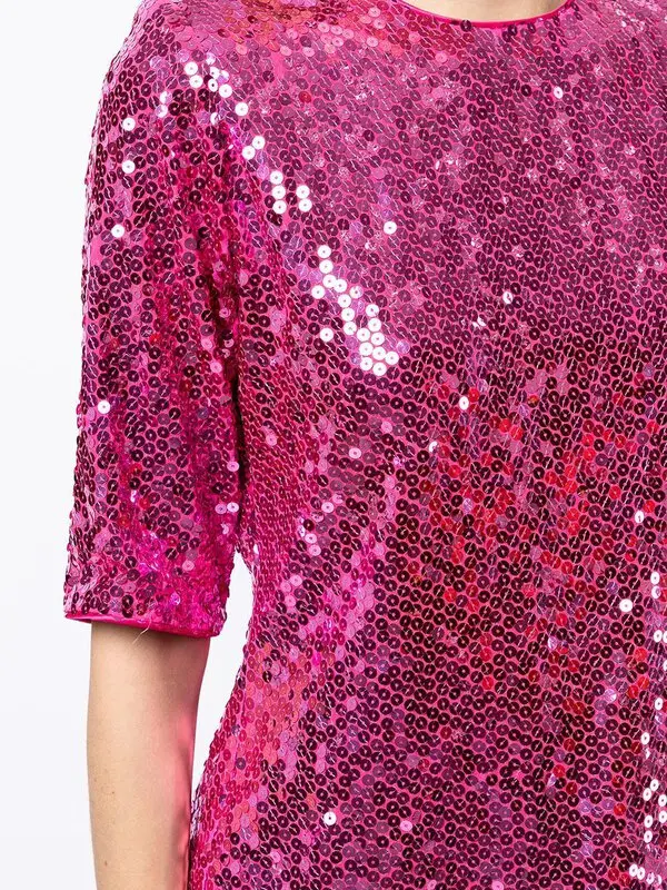 Saint Laurent 1990s Sequinned Short-sleeved Blouse