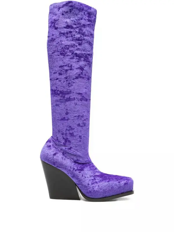 Stella McCartney 105mm Velour Knee-high Boots