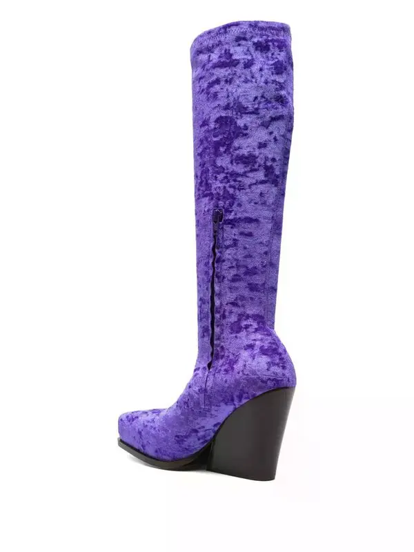Stella McCartney 105mm Velour Knee-high Boots