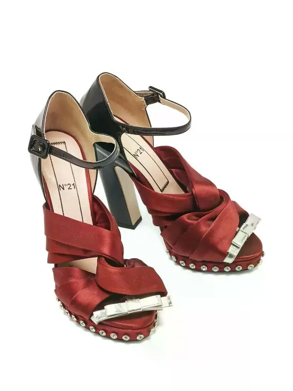 N°21 120mm Knotted Platform Sandals