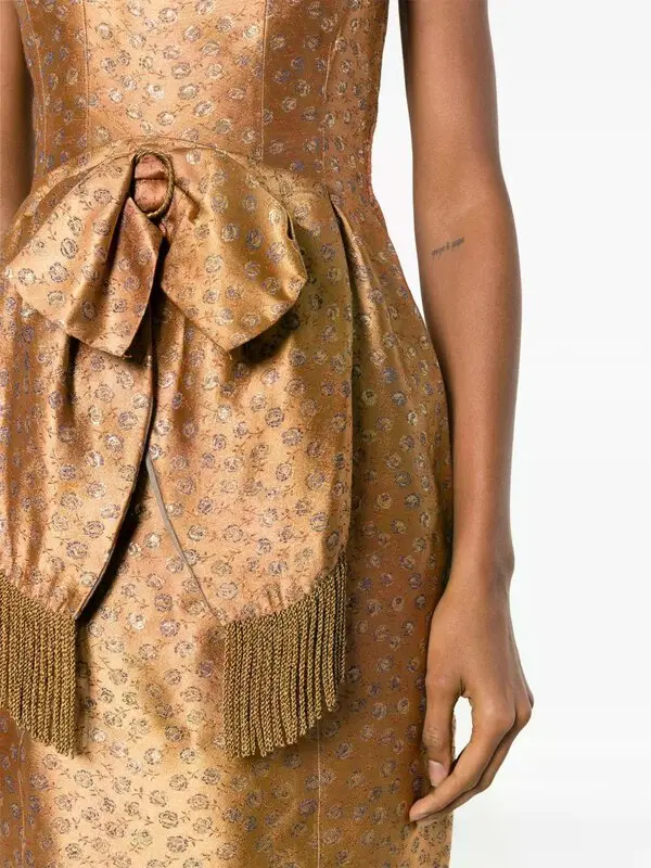 A.N.G.E.L.O. VINTAGE CULT 1950s Patterned-jacquard Silk Dress