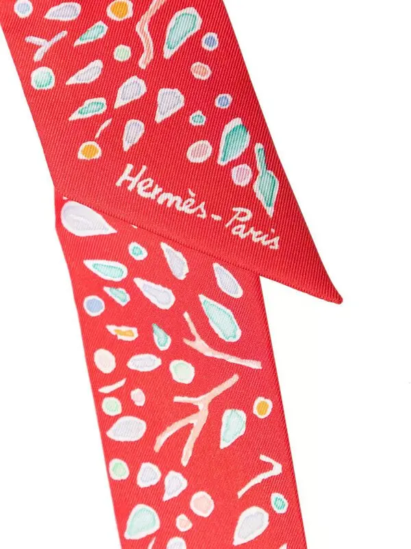 Hermès Do Re Boucles Silk Twilly Scarf