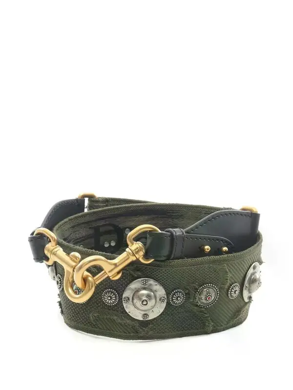 Dior Medallion Embroidery Shoulder Strap - Green