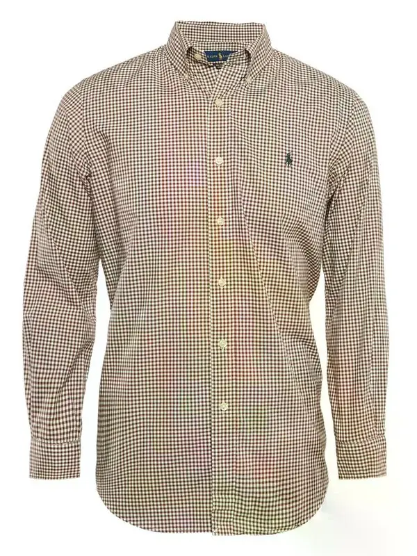 Ralph Lauren Gingham-check Long-sleeve Shirt - Brown