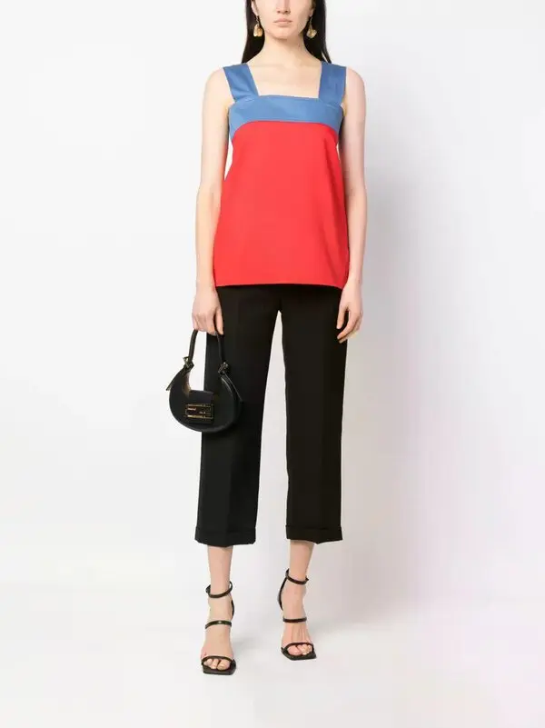 Saint Laurent Pre-owned 1970s Colour-block Sleeveless Blouse