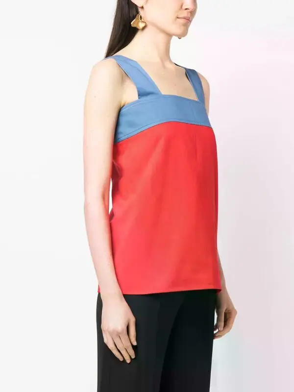 Saint Laurent Pre-owned 1970s Colour-block Sleeveless Blouse