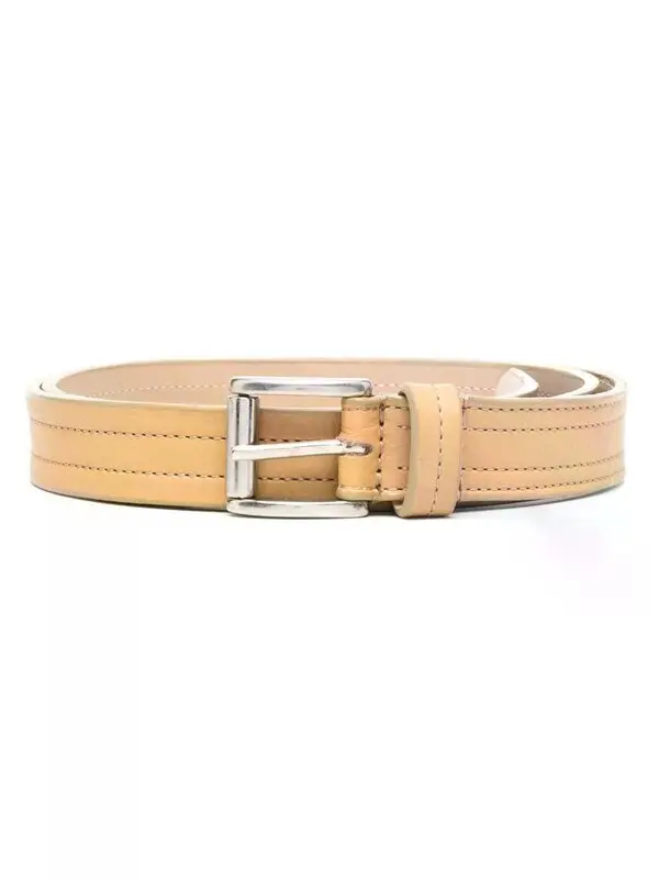 Gianfranco Ferre 2000s Stitched Buckled Belt - Neutrals