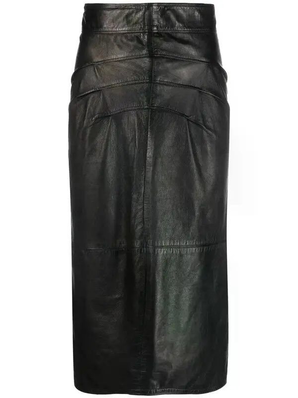 Versace 1970s Leather Pencil Skirt