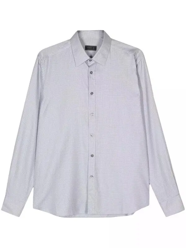 Prada 2000 Dogtooth-pattern Cotton Shirt