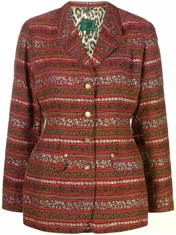 JEAN PAUL GAULTIER 1990s Graphic-print Single-breasted Blazer