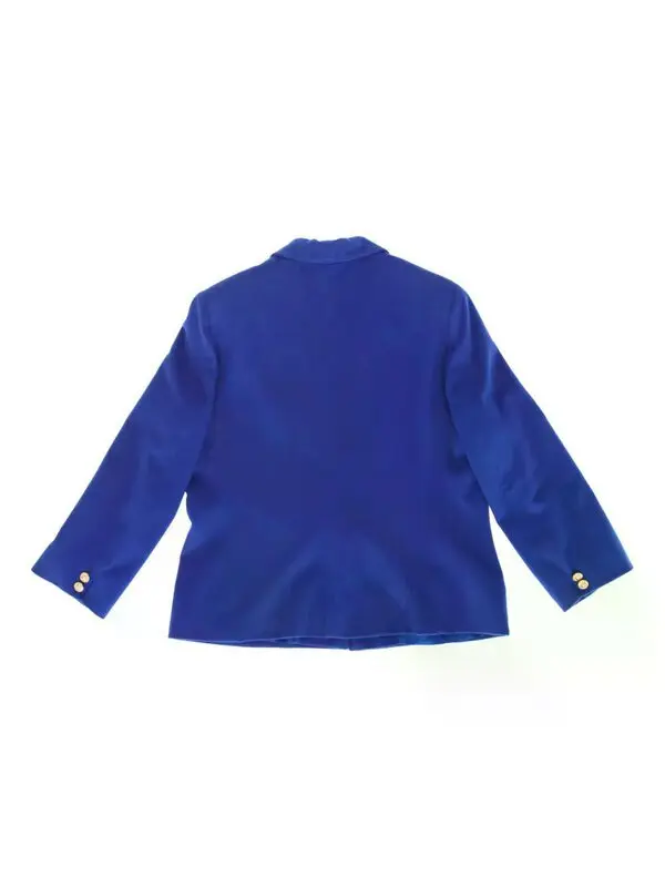 Versace 1990 Single-breasted Wool Blazer - Blue