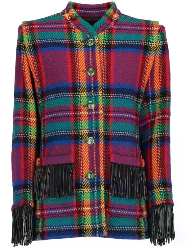 Saint Laurent Pre-owned 1980 Tartan Wool Jacket
