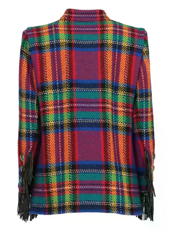 Saint Laurent Pre-owned 1980 Tartan Wool Jacket