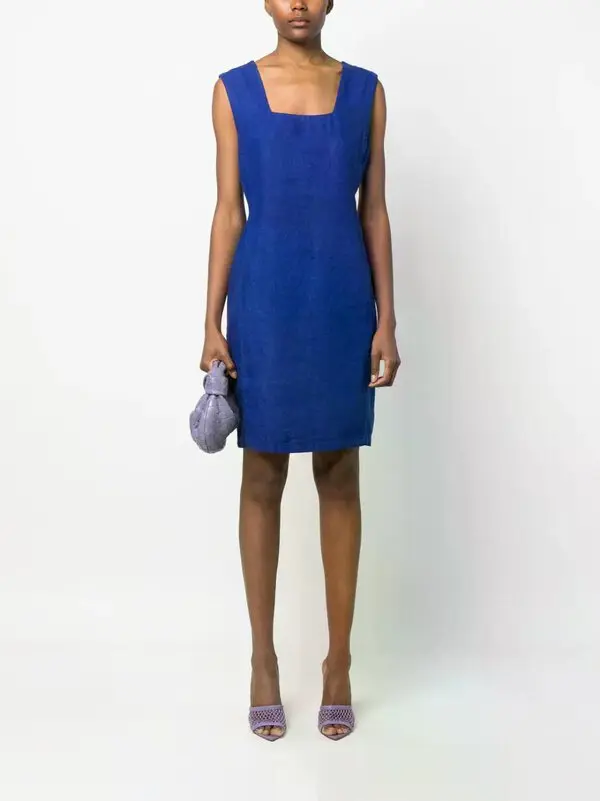 Versace 1970s Sleeveless Linen Dress