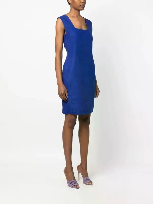 Versace 1970s Sleeveless Linen Dress