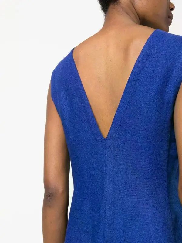 Versace 1970s Sleeveless Linen Dress