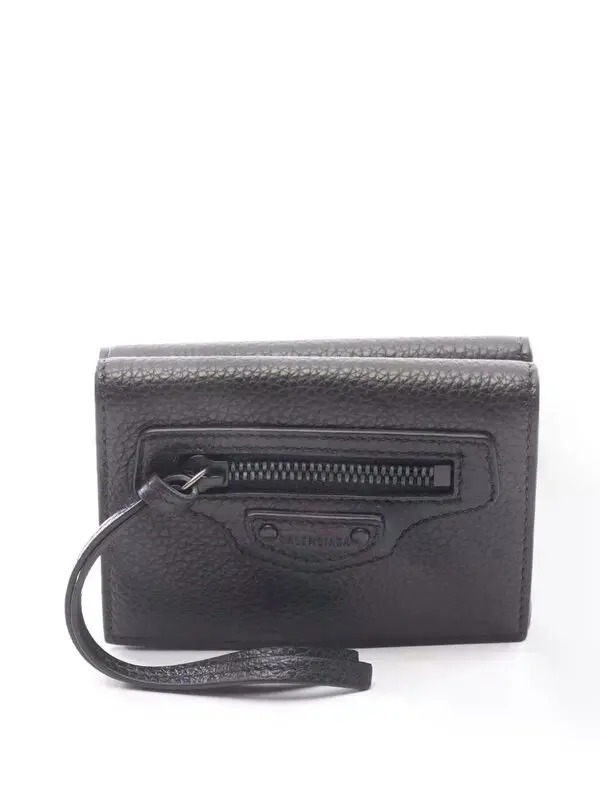 Balenciaga 2010-2025 Calfskin Mini Classic Neo Wallet Small Wallets - Black