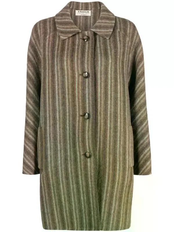 A.N.G.E.L.O. VINTAGE CULT 1960s Striped Wool Midi Coat