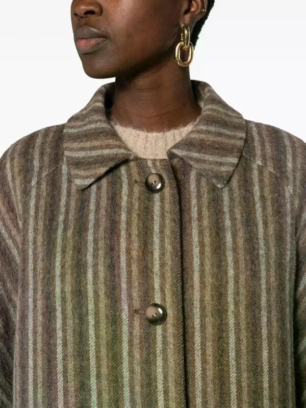 A.N.G.E.L.O. VINTAGE CULT 1960s Striped Wool Midi Coat