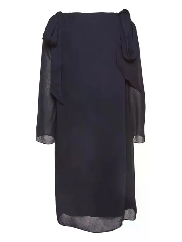 Chloé Crepe Tie-sleeve Dress