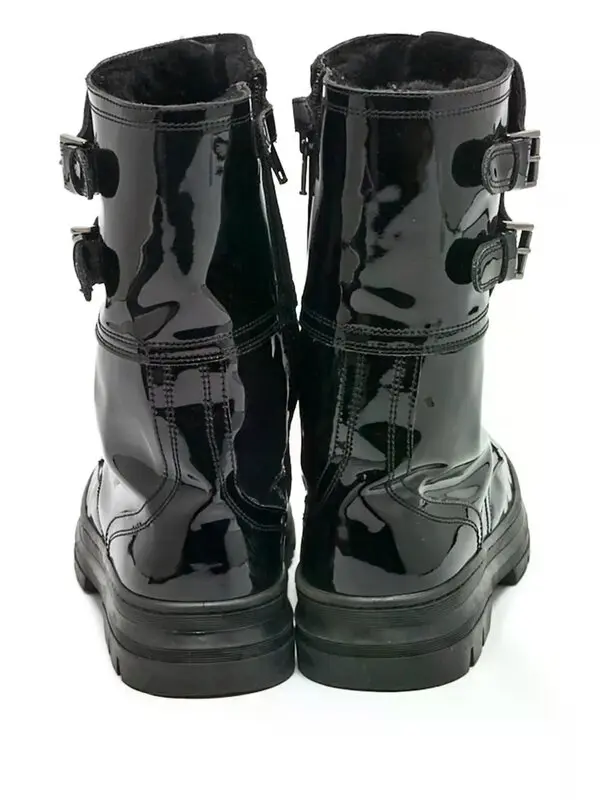 Dolce & Gabbana Patent-finish Combat Boots